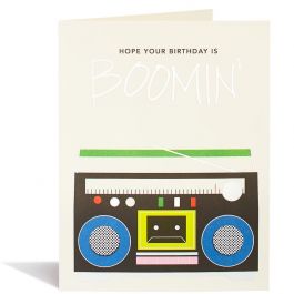 Boombox Birthday Card