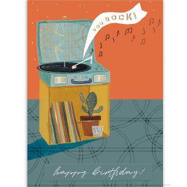 Record Player Birthday Card