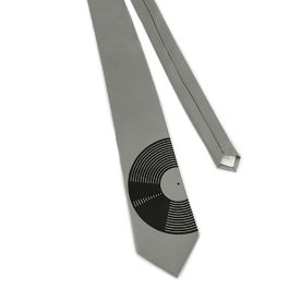 Vinyl Record Tie - Silver
